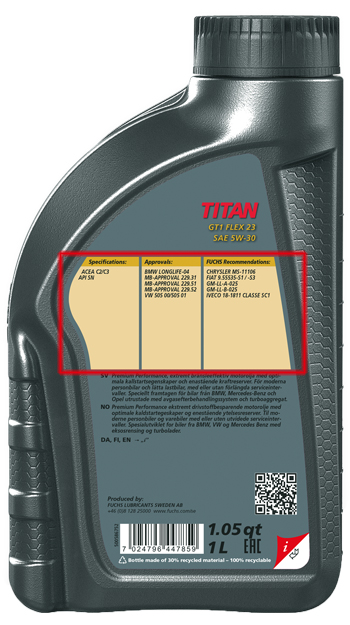 Specifications, approvals and recommendations | FUCHS LUBRICANTS SWEDEN AB
